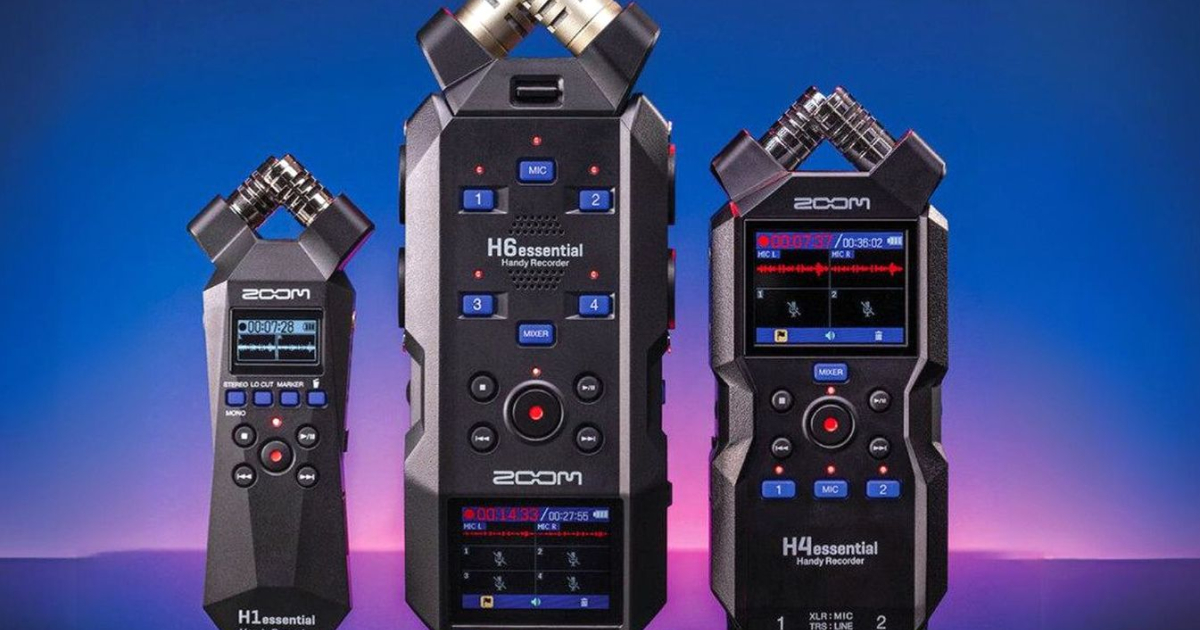 Nahrávací systémy Zoom H1, H4 a H6 řady Essential | frontman.cz